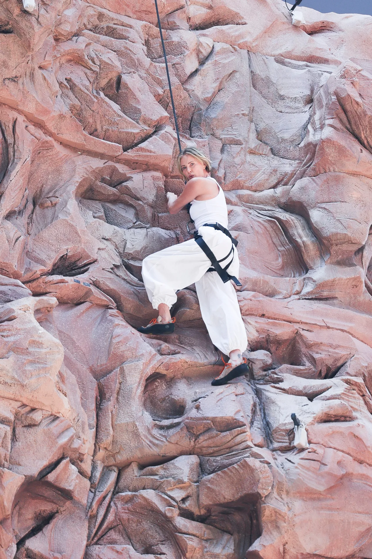 Charlize Theron scales NYC billboard in high-octane stunt for ‘Apex ...